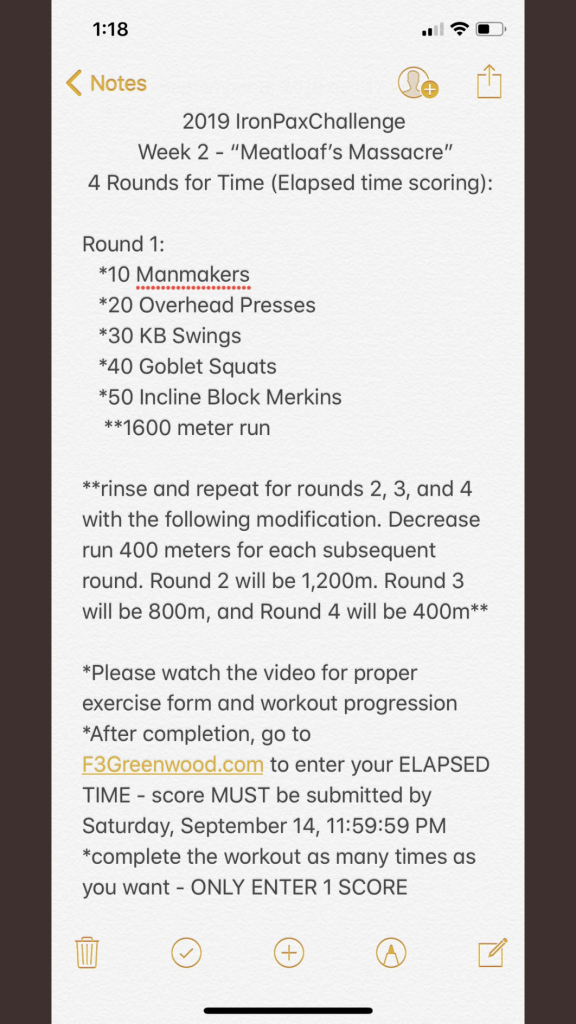 Iron Pax week 2 at Turning Point – F3 Midlands